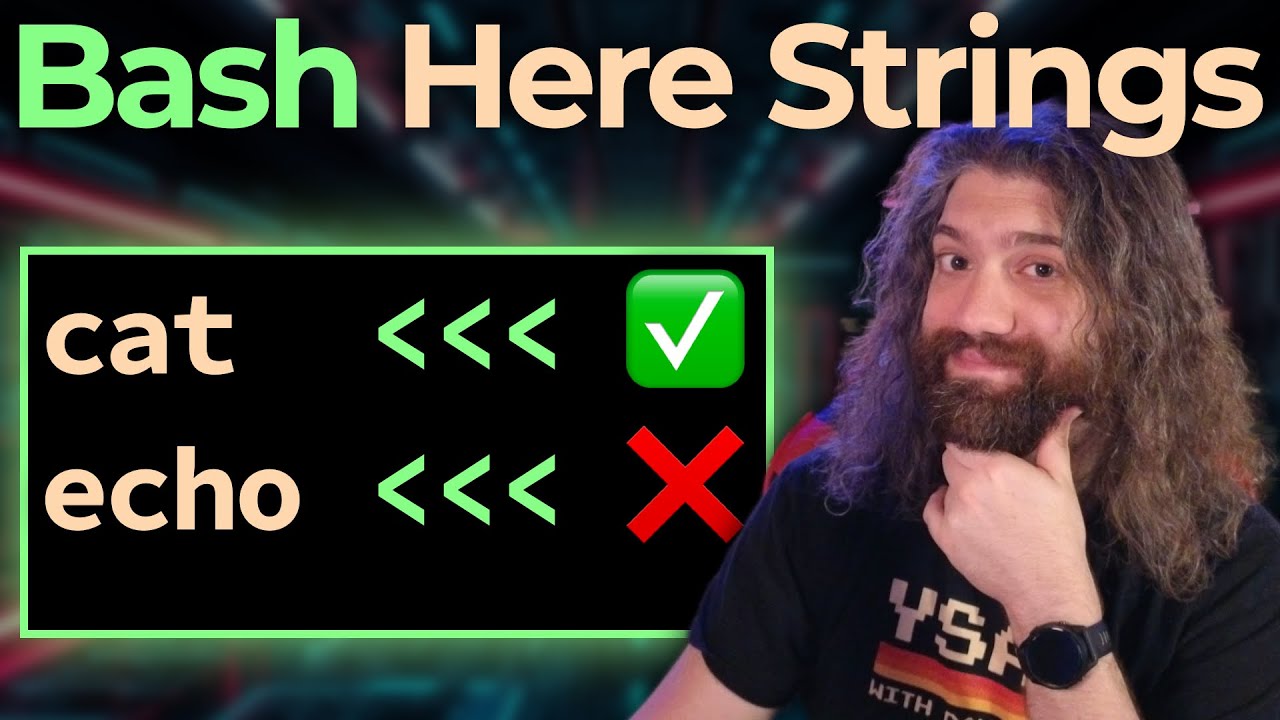 Here Strings in Bash! Redirecting a string into stdin. You Suck at Programming #070