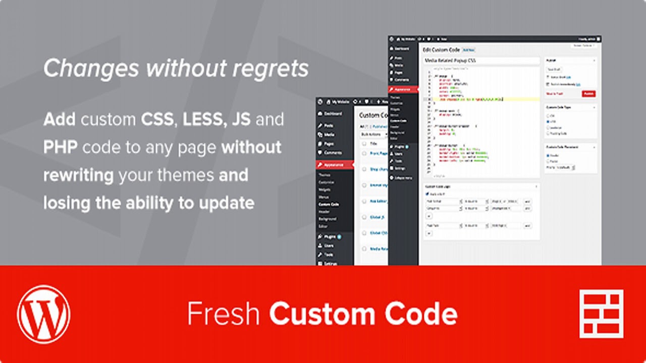 Fresh Custom Code - CSS/JS/PHP - WordPress Plugin | Codecanyon Scripts and Snippets