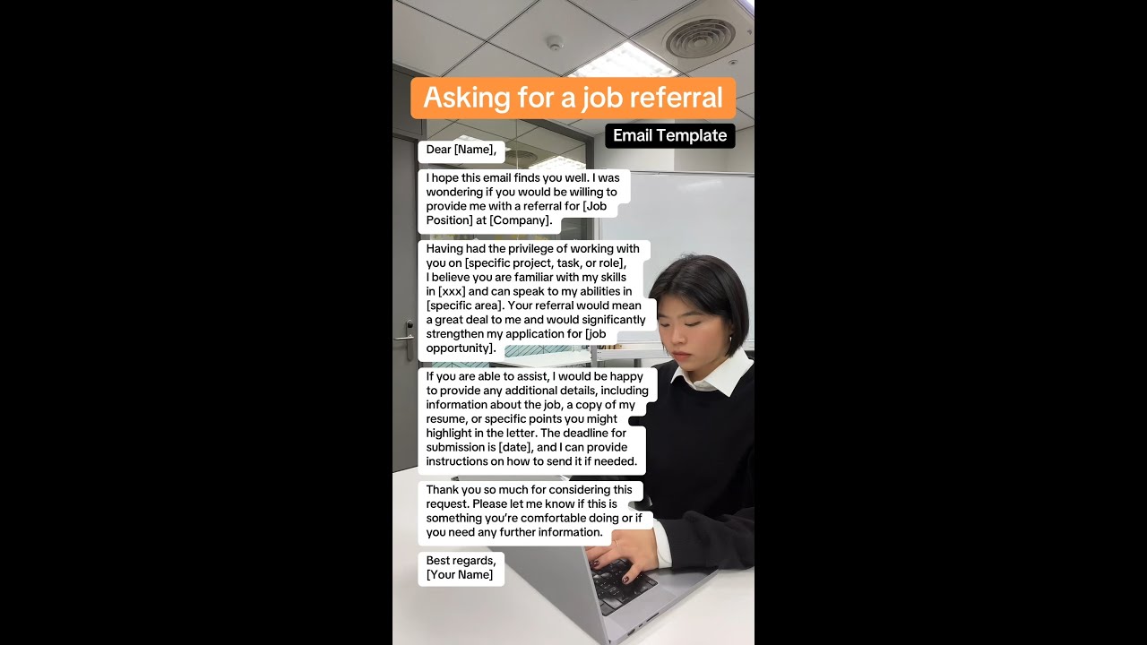 Asking for a job referral [Email Template]