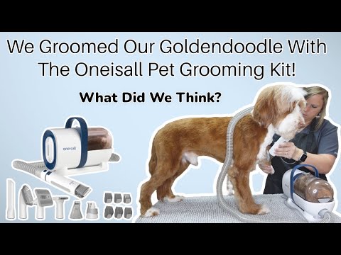 Oneisall Pet Grooming Kit | Lets Groom Our Mini Goldendoodle!
