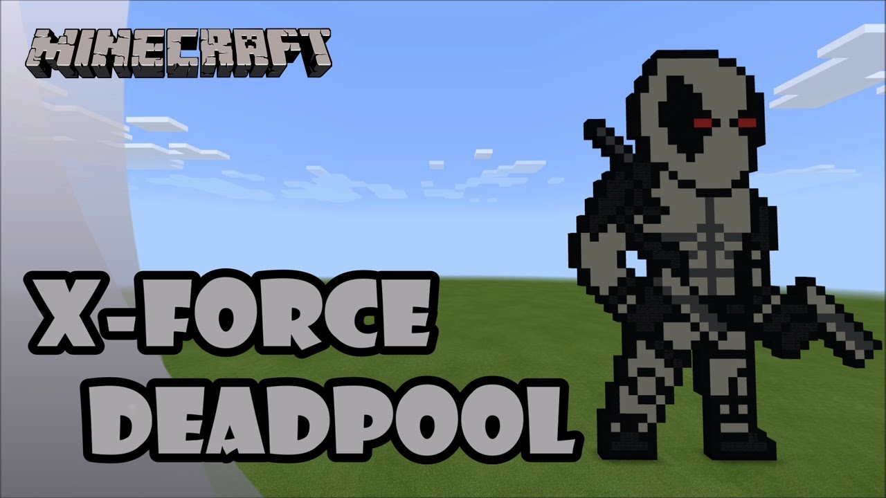 Minecraft: Pixel Art Tutorial and Showcase: X-Force Deadpool