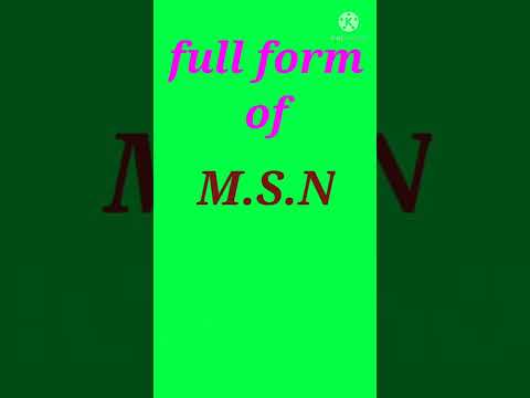 full form of MSN