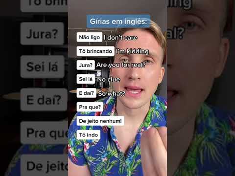 Gírias em inglês.