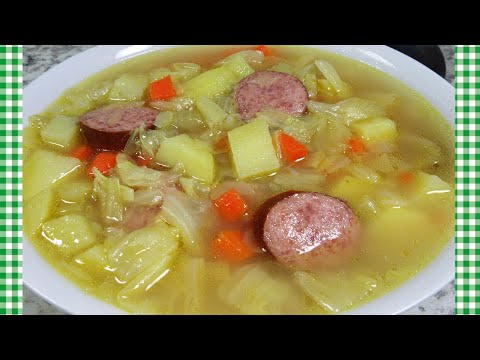 How To Make Polish Kielbasa Cabbage Potato Soup Recipe | One Pot Meal