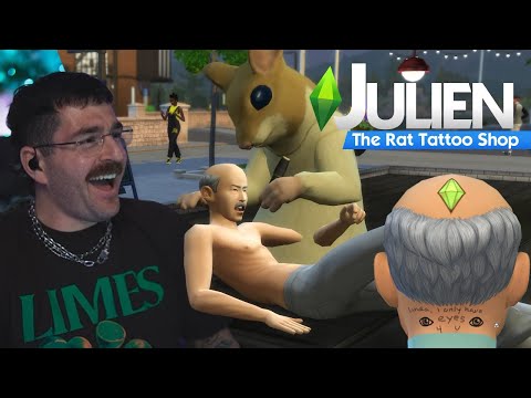 i opened up a rat tattoo shop in the sims 4