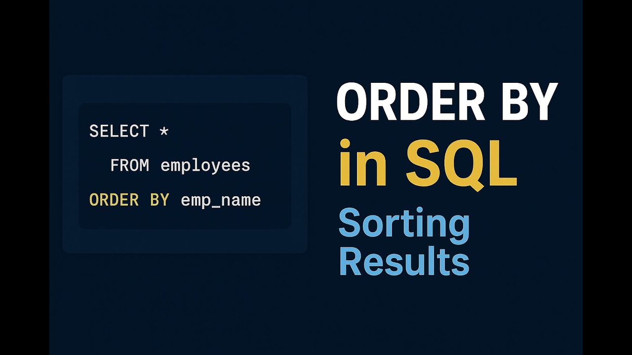 ORDER BY in SQL | Sort Data Easily (ASC & DESC Explained)