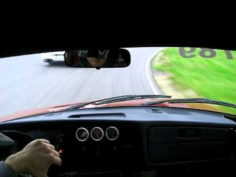 Classic Saab 900 on a track | SAABlog