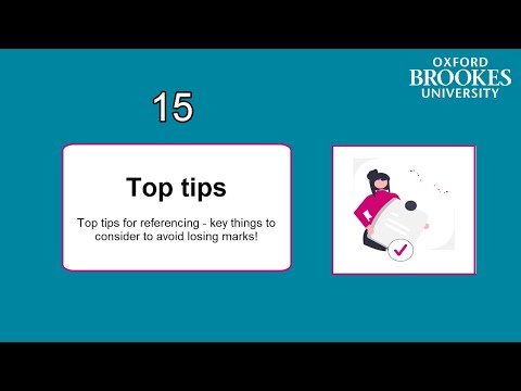 15. Harvard referencing: Top tips