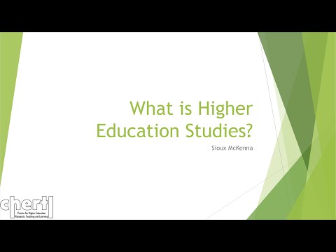 What is Higher Education Studies?