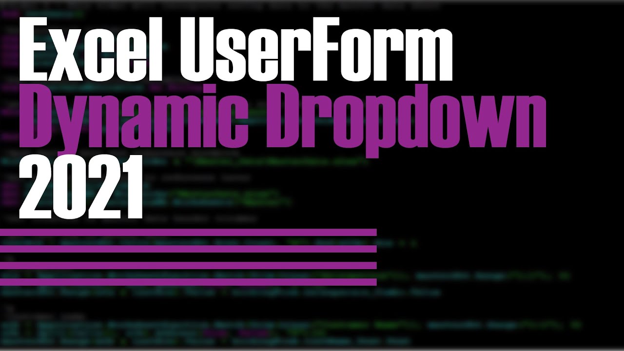 Excel UserForm - Dynamically Populate Dropdown Box