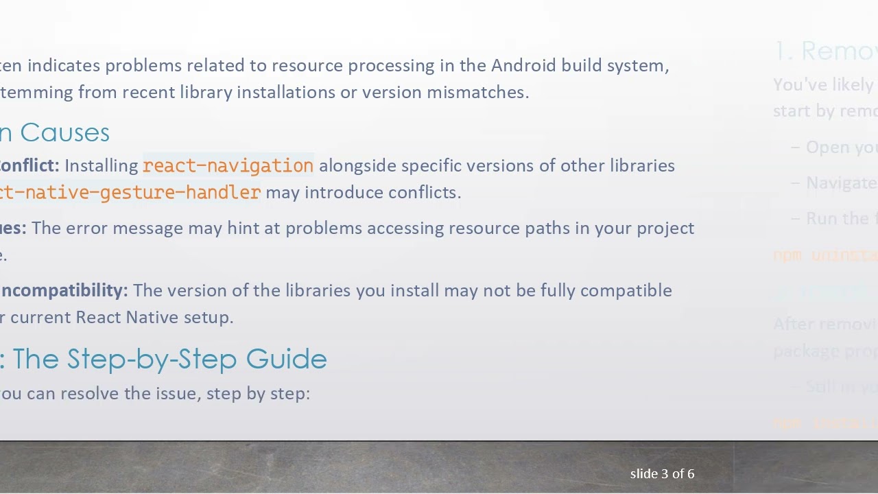 How to Fix Execution failed for task ':app:processDebugResources' in React Native