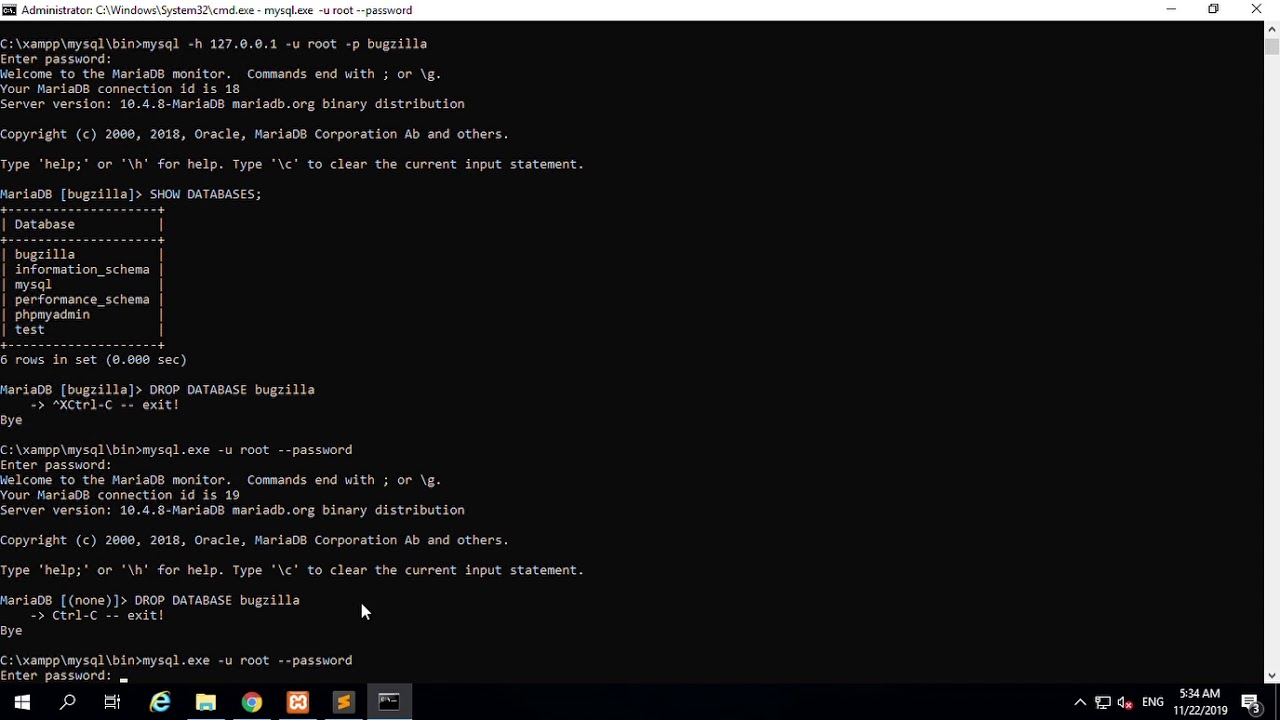 How to take backup of bugzilla in Windows