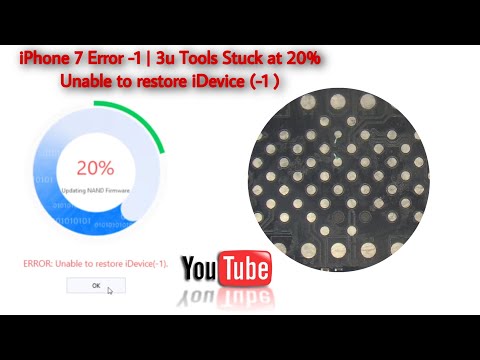 iPhone 7 Error -1 | 3u Tools Stuck at 20% | unable to restore iDevice (-1 )