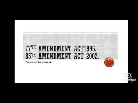 77th amendment act and 85th amendment act/in tamil/tnpsc