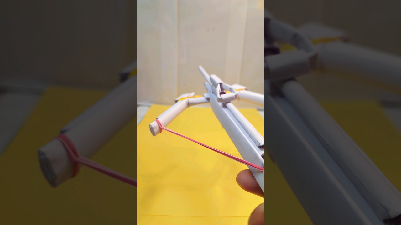 🔥 Amazing Crossbow 🎯 || paper gun || #craft #papercraft #gun #shorts