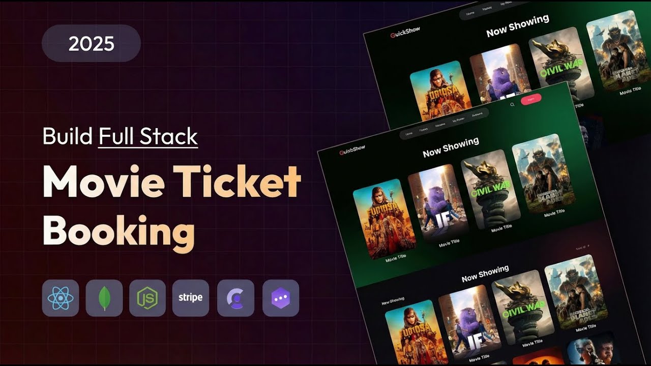 MERN Movie Ticket Booking App Part 1 | Frontend Setup, Pages, Navbar, Footer & Clerk Auth Tutorial