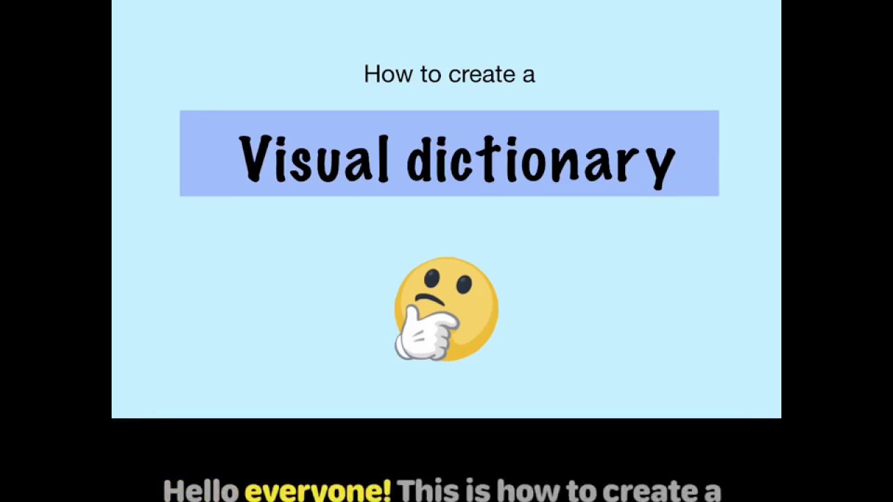 How to: Visual dictionary