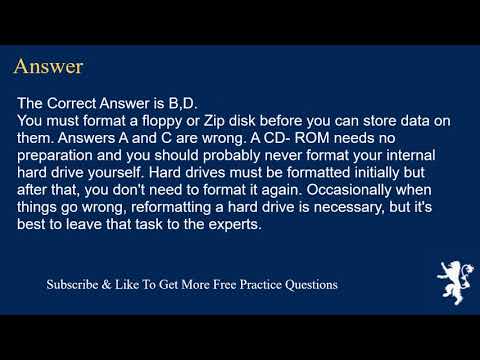 ICDL Exam Cram free practice questions part 1