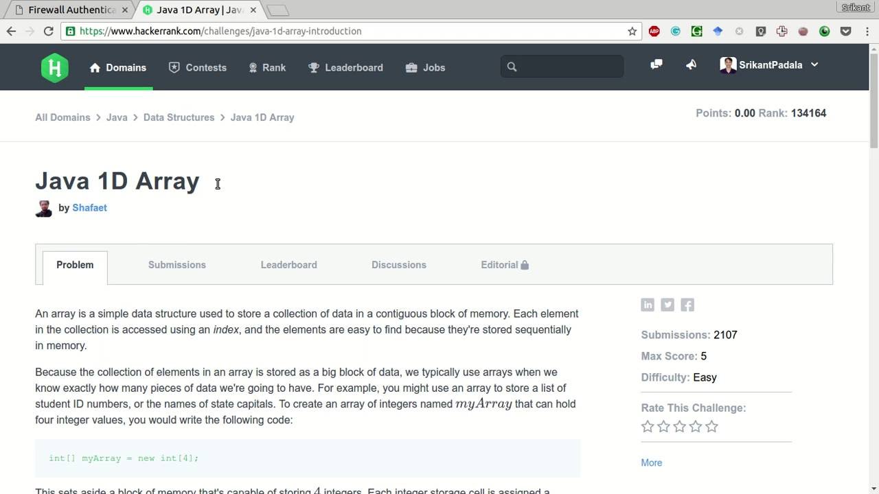 HackerRank | Java 1D Array Solution