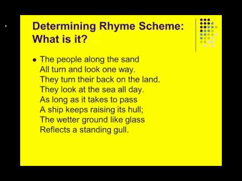 Types of Poetry and Rhyme Scheme