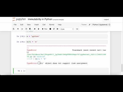 Immutability in Python with visualisation and example