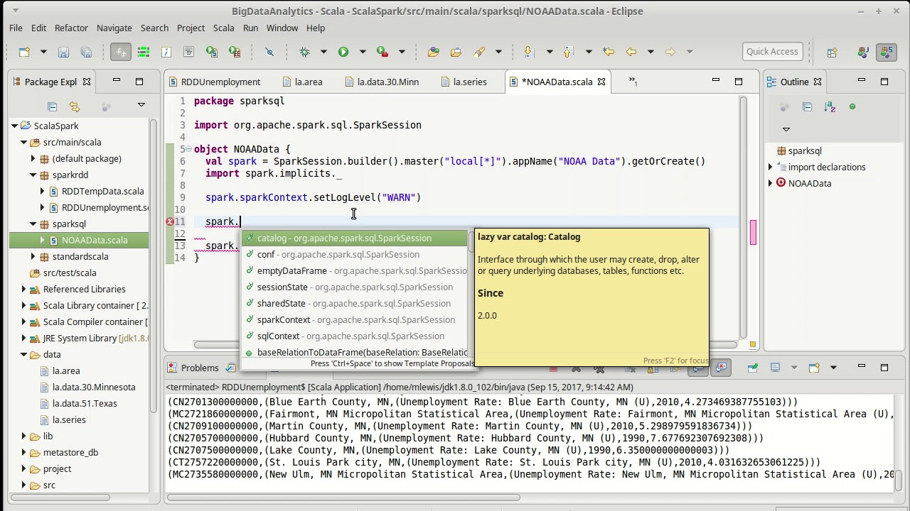 Spark SQL Part 2 (using Scala)