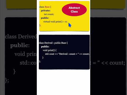 What is abstract class in C++ programming ? #interviewquestions #objectorientedprogramming