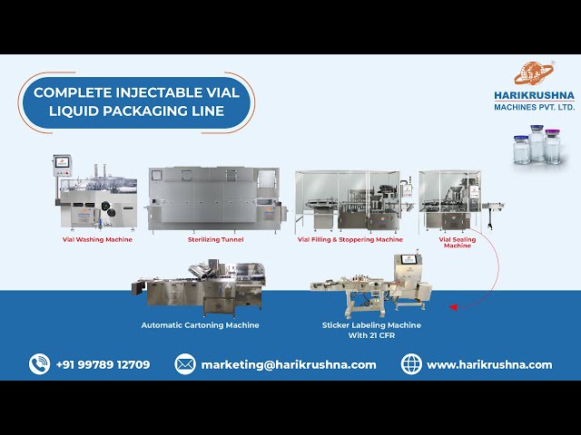 Packaging Line - Complete Injectable Vial Liquid Packaging Line ...