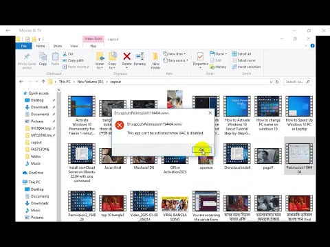 This App can't be activated when UAC is disable Windows 10 issue