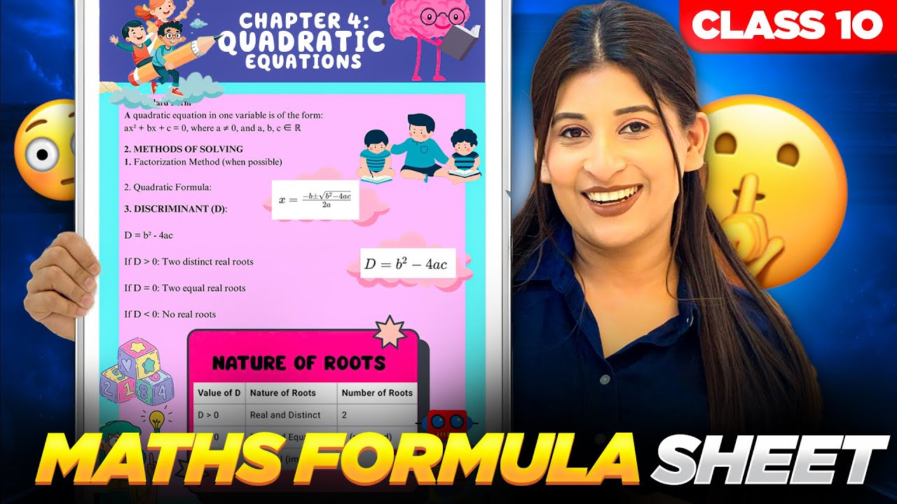 Class 10 Maths Formula Sheet🔥 All Chapters Covered😎| Must-Have for 2026 Board Exams!