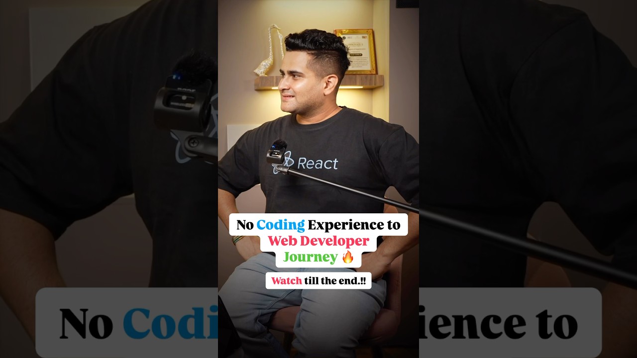 No Coding Experience to Web Development Journey 🔥 – Must Watch! 🔥 #shorts