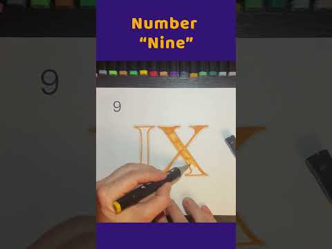 The Roman number "9" | Draw numbers, children learn, numbers, draw, 1234, schooling | song 1-100