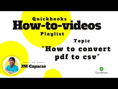How to convert pdf to csv