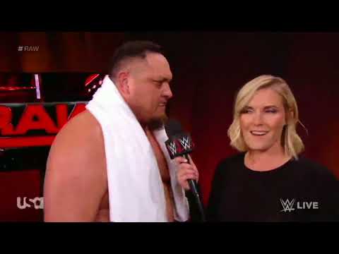 Samoa Joe vs Renee Young promo RAW 1-1-2018