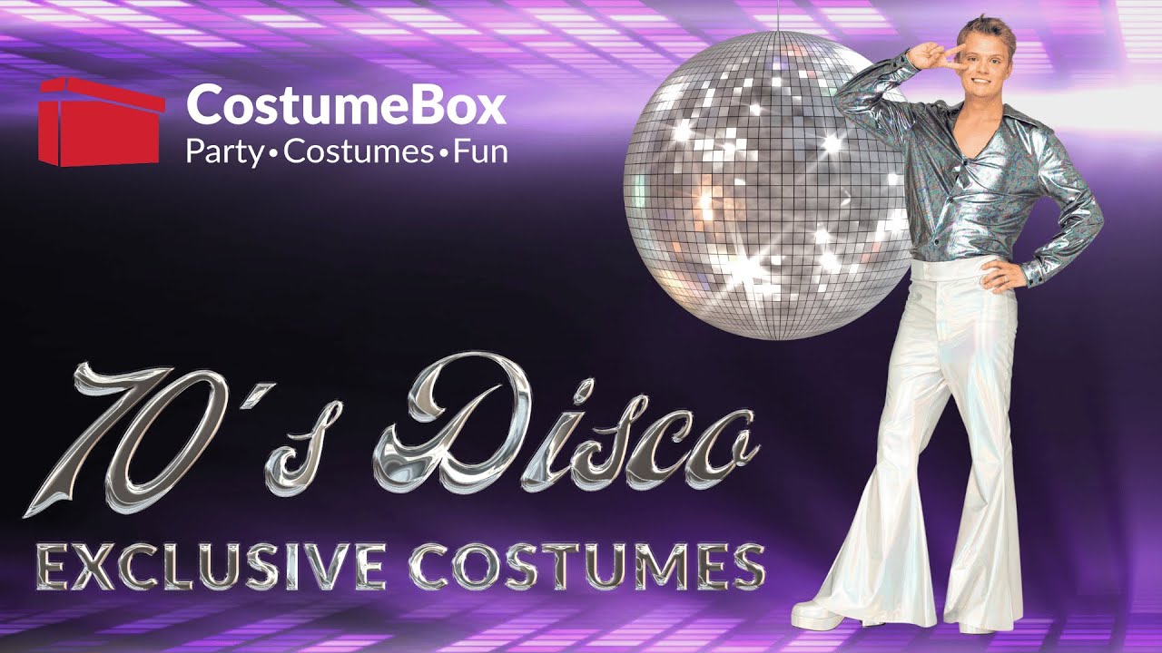 Hot Stuff Silver 70's Men's Flares & Mr Disco Holographic Shirt