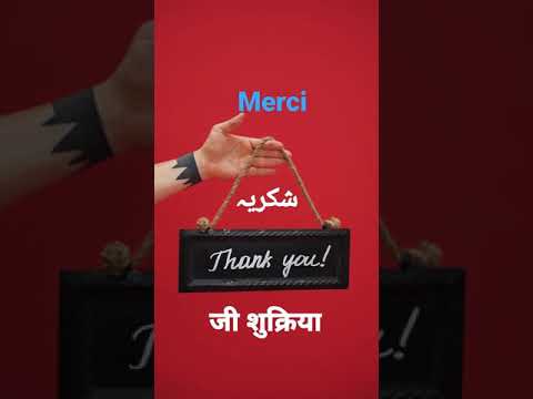 Merci means in English, urdu, hindi..