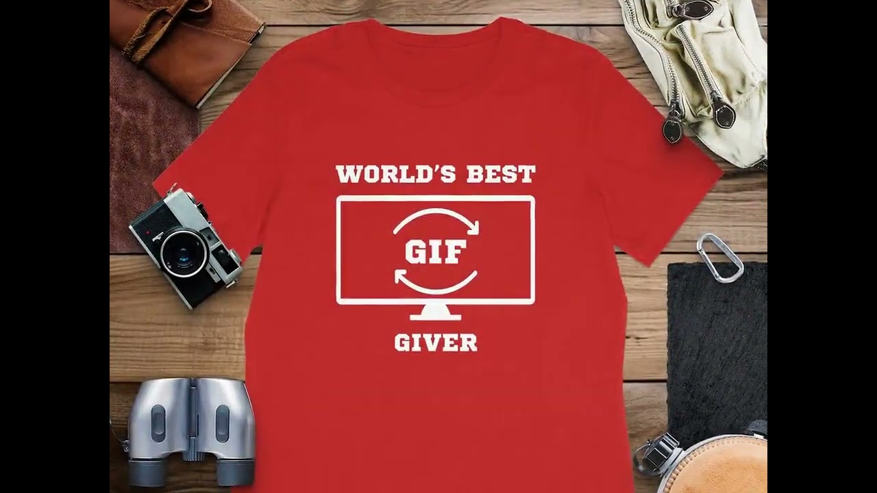 GIF Lover Shirt: World's Best GIF Giver T-Shirt, Funny Graphic Tee, Unique Gift Idea & Casual Wear