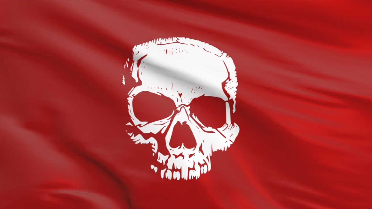 Florida Straits pirates flag | Motion background | 4K UHD 60fps | Royalty Free