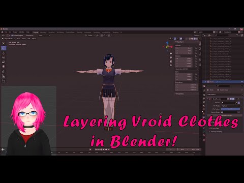 Layering Vroid Clothes in Blender!