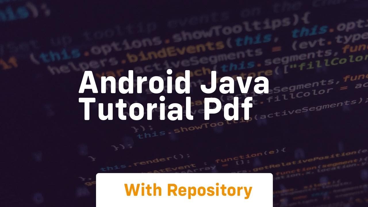 android java tutorial pdf