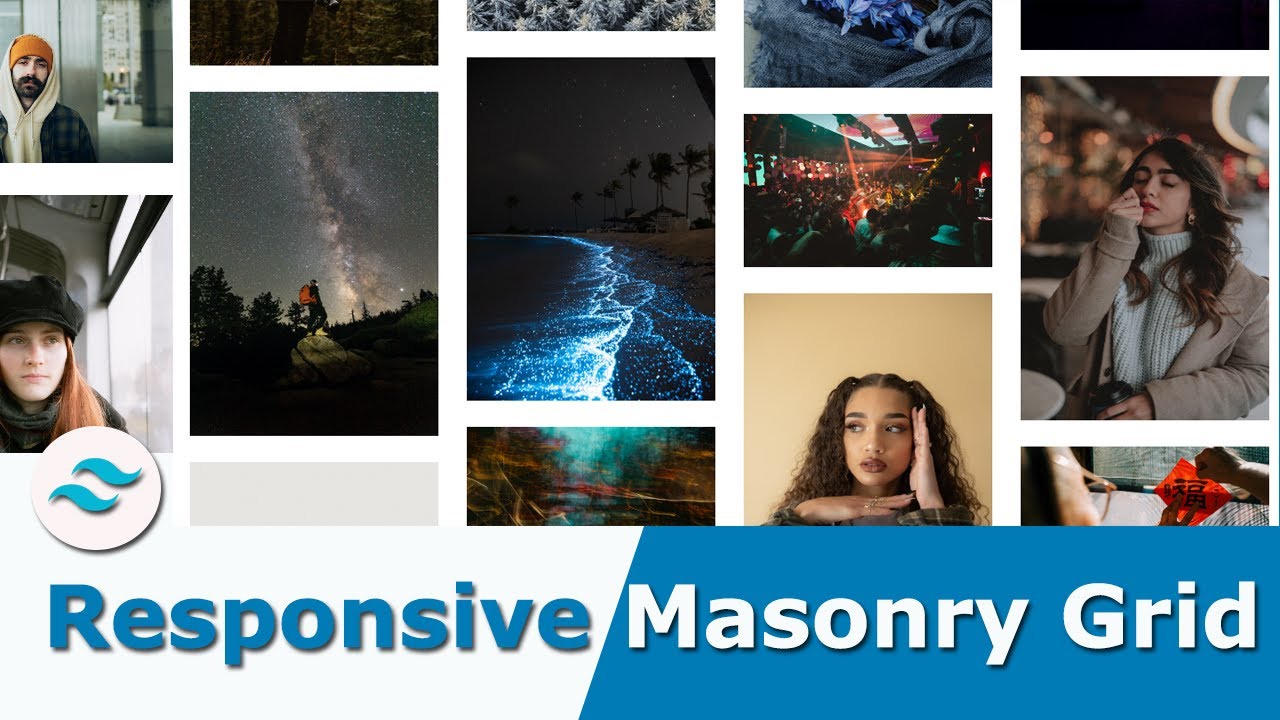 Front End UI Elements | Tailwind CSS - Responsive Masonry Grid