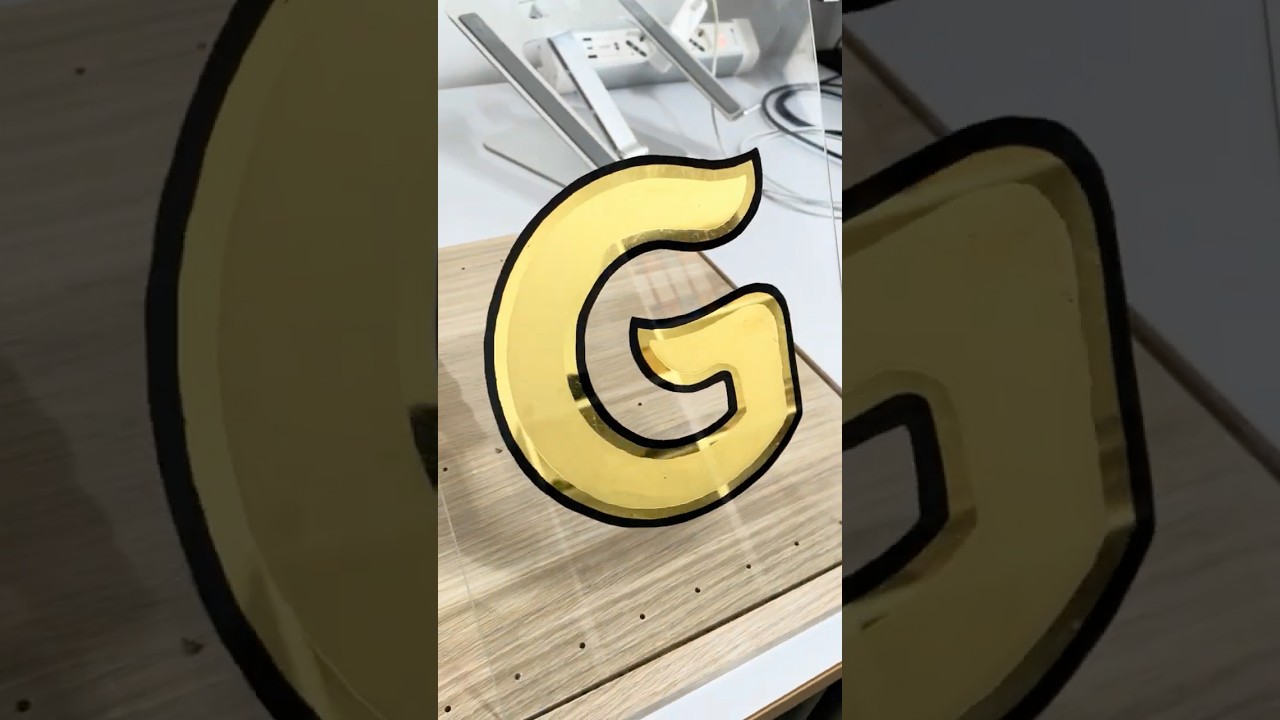 Letter G - Reverse Glass Gilding