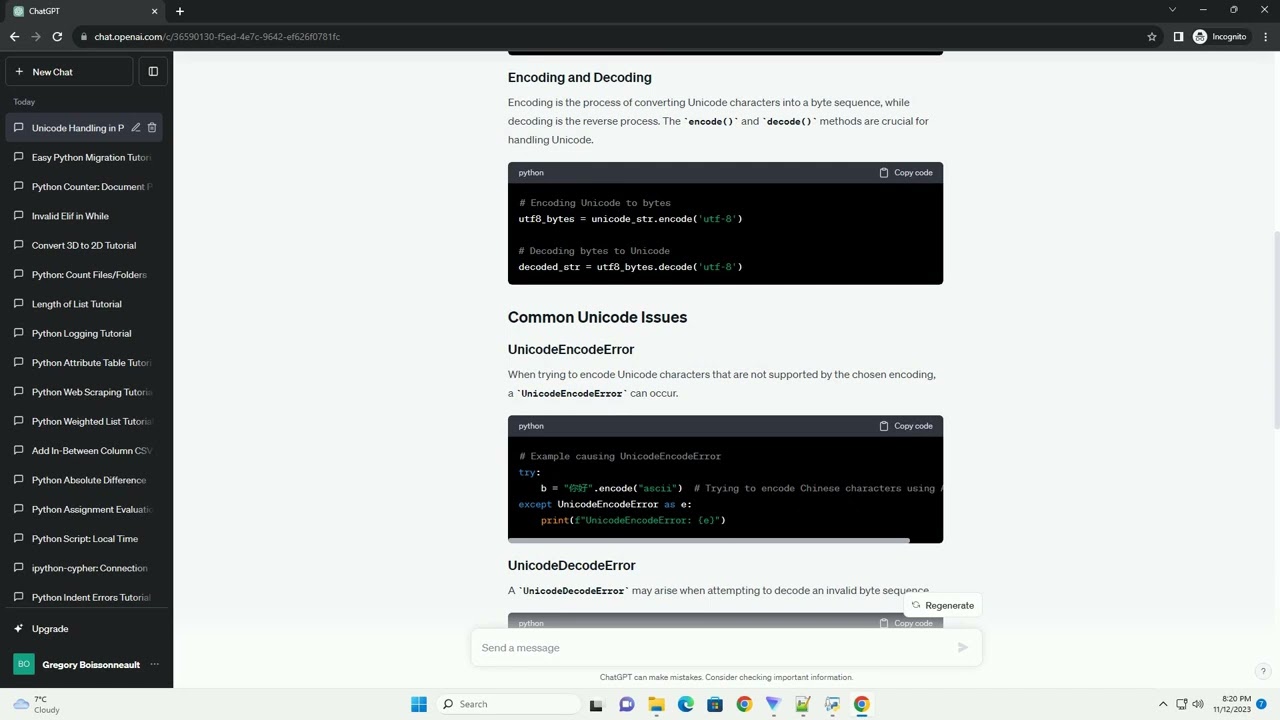 Struggling with unicode in Python
