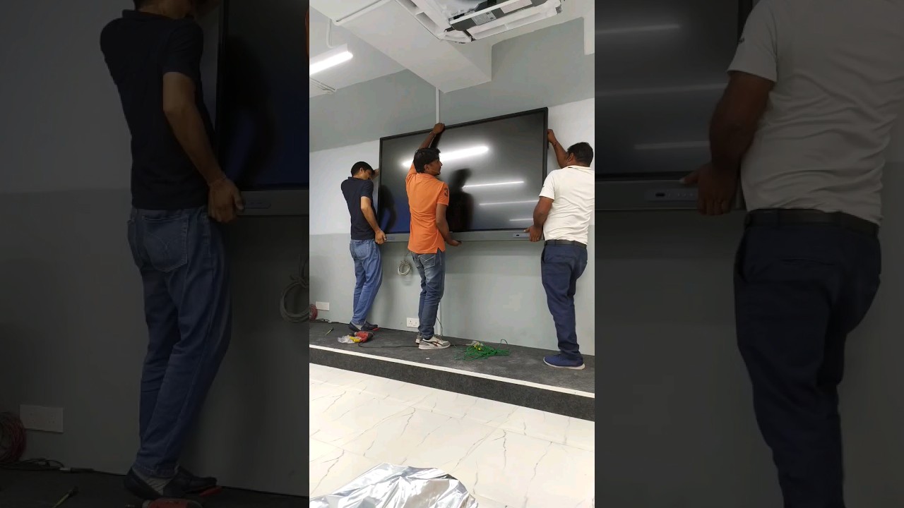 75 inches benQ smart board install in unacademy (no sales)#viral #tvinstallation #shortfeed #short
