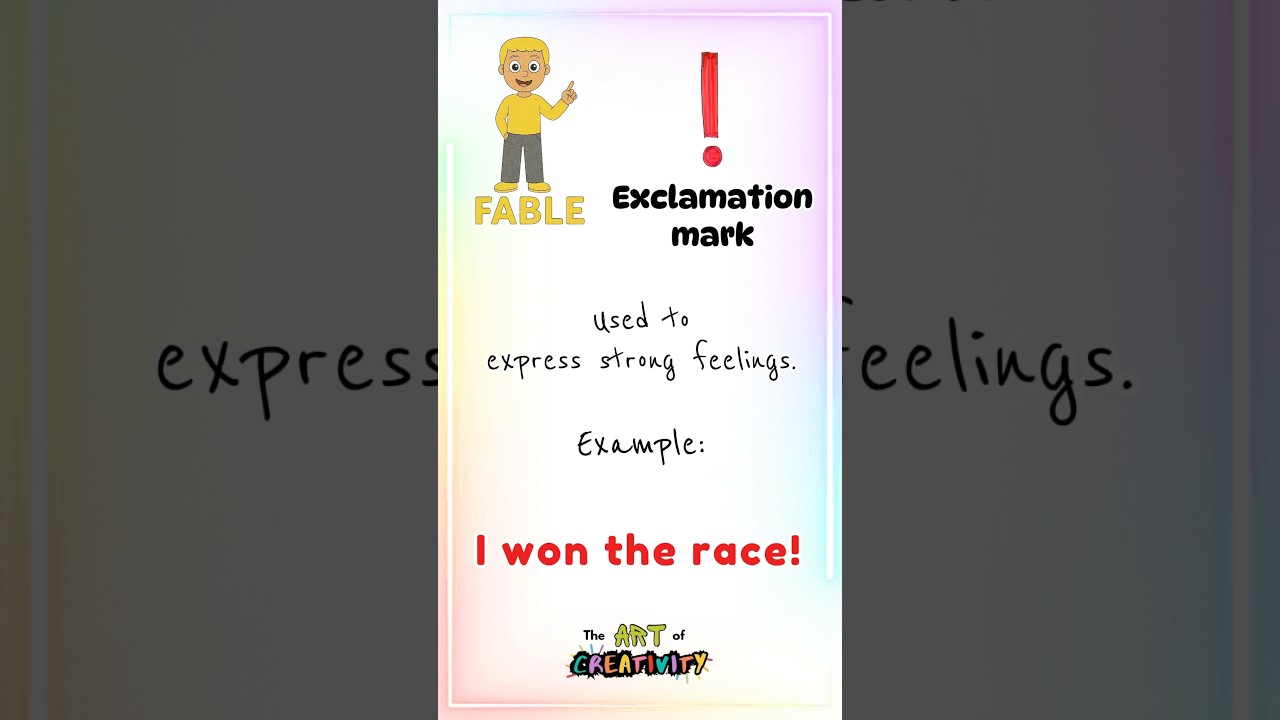 EXCLAMATION MARKS ❗️ what are they and how to use them✏️ #learning #punctuation #writing #kidsvideo