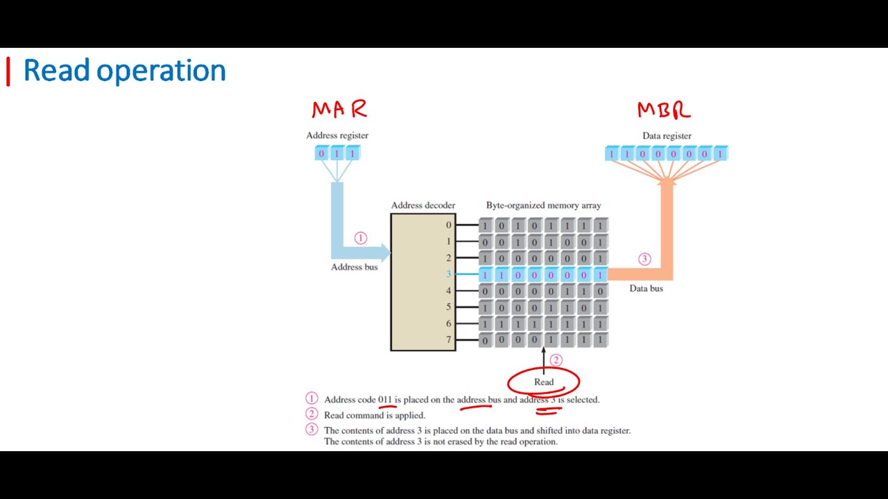 COA |Chapter 05 Internal Memory Part 02 | Read/Write  بالعربي