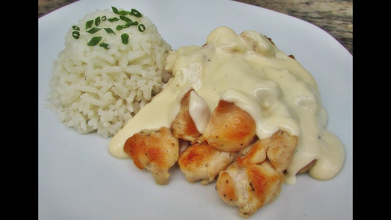 Frango ao molho de queijo Brie