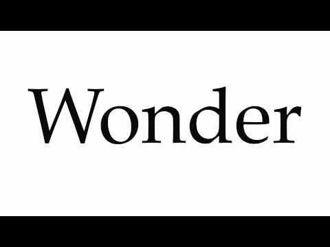 How to Pronounce Wonder