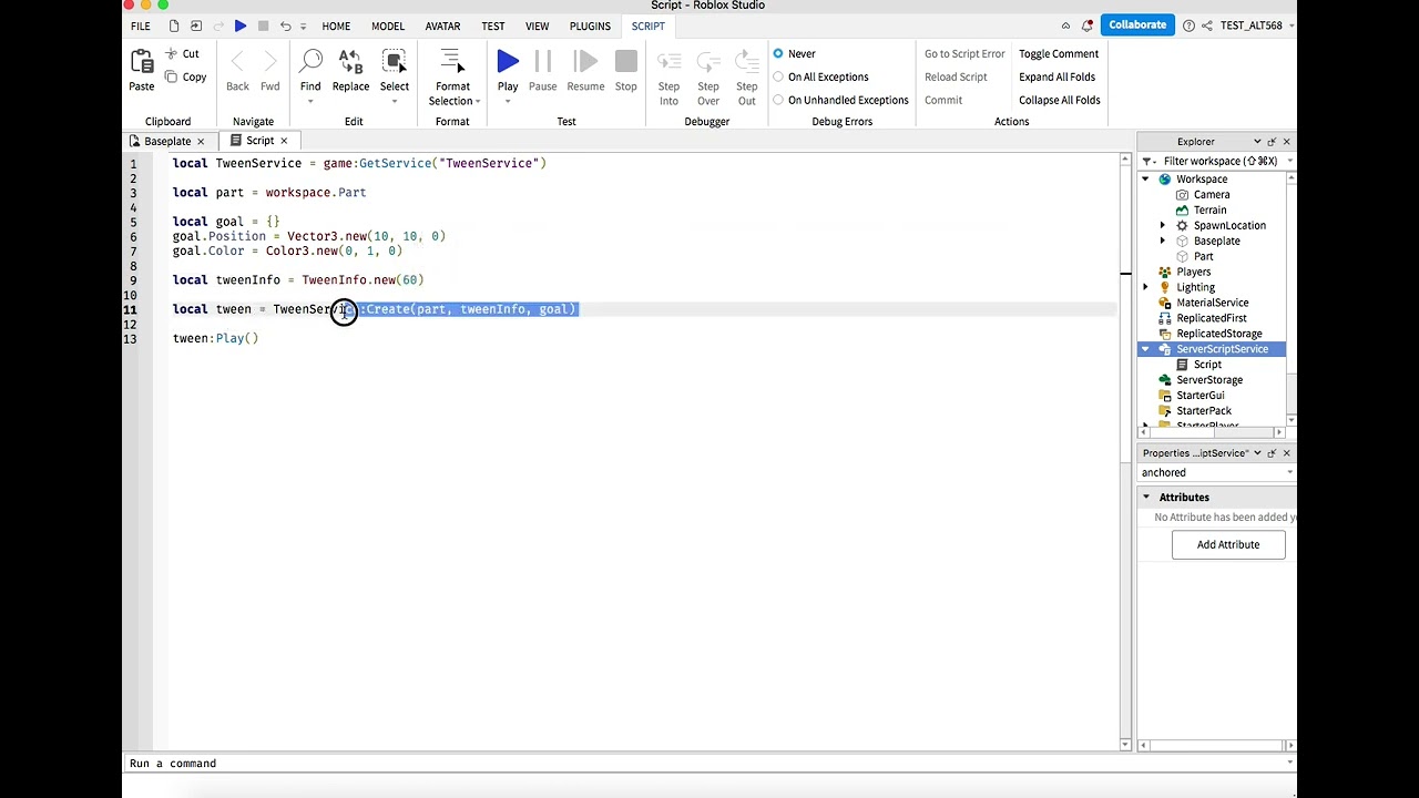 HOW TO ANIMATE A PART USING TWEENSERVICE 2023 ROBLOX STUDIO LUA SCRIPTING TUTORIAL [WORKING]