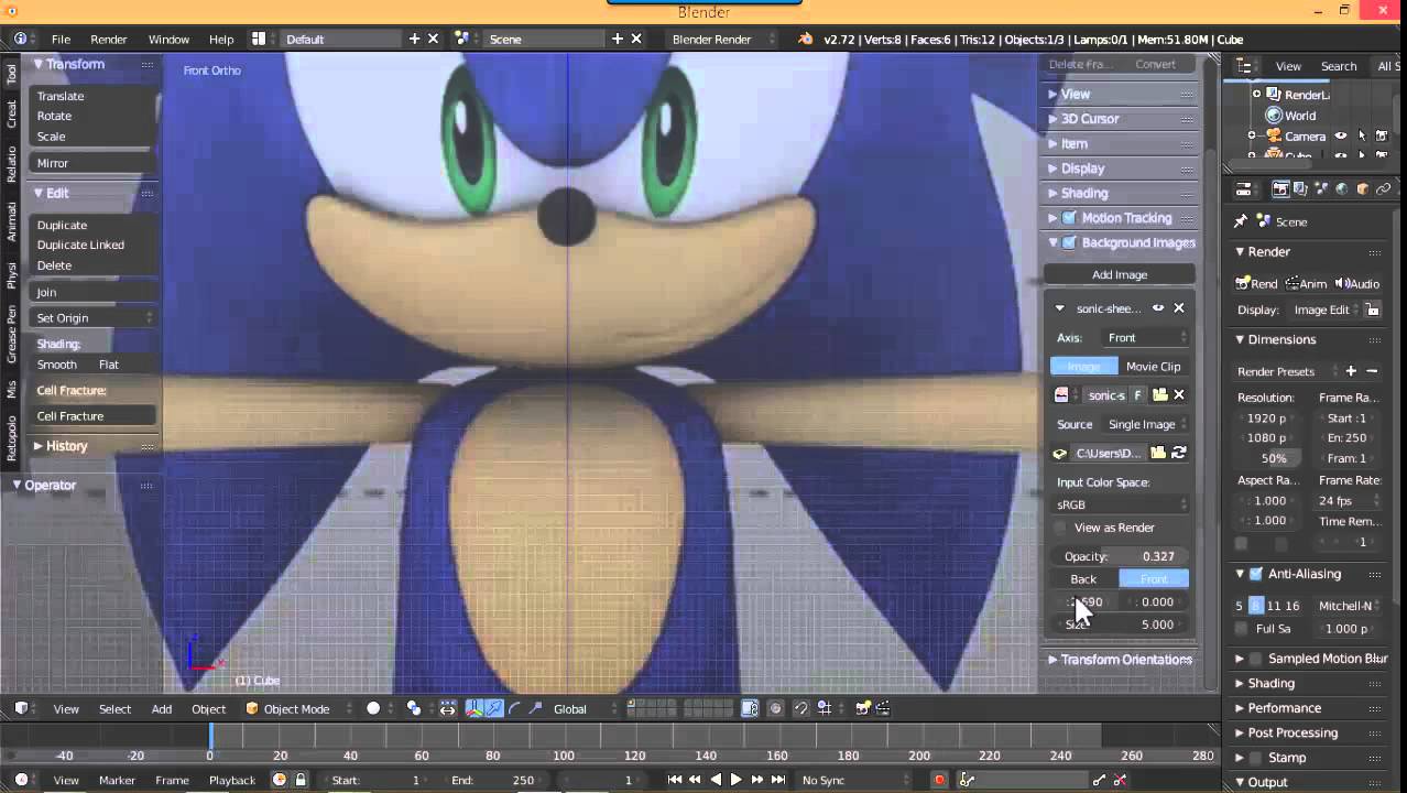 Beginners Tutorial: Modeling Sonic The Hedgehog: Part 1